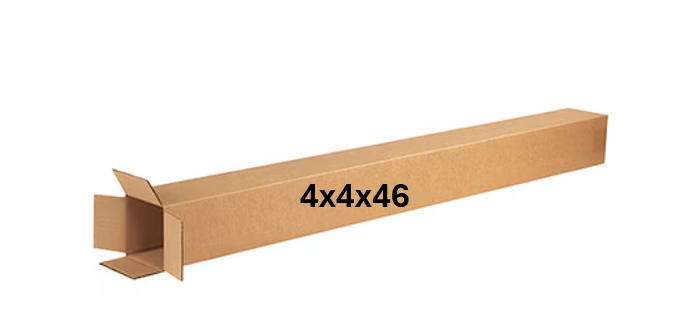 4x4x46 (200 lb strength) | SINGLE CARDBOARD BOX | TALL – SHIPPING by ELI